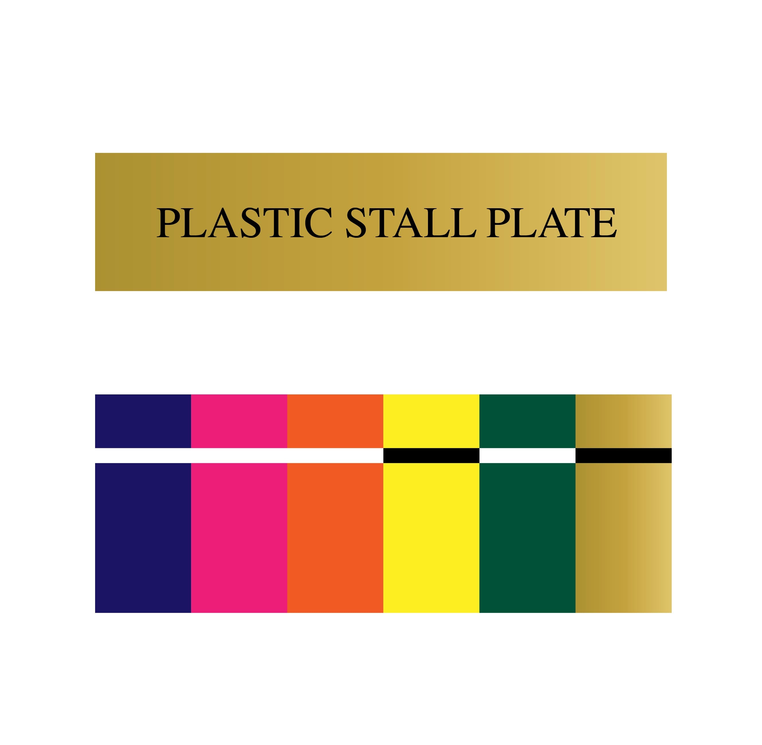 Stall Plate - Colour PLASTIC 6" – Baker's Saddlery