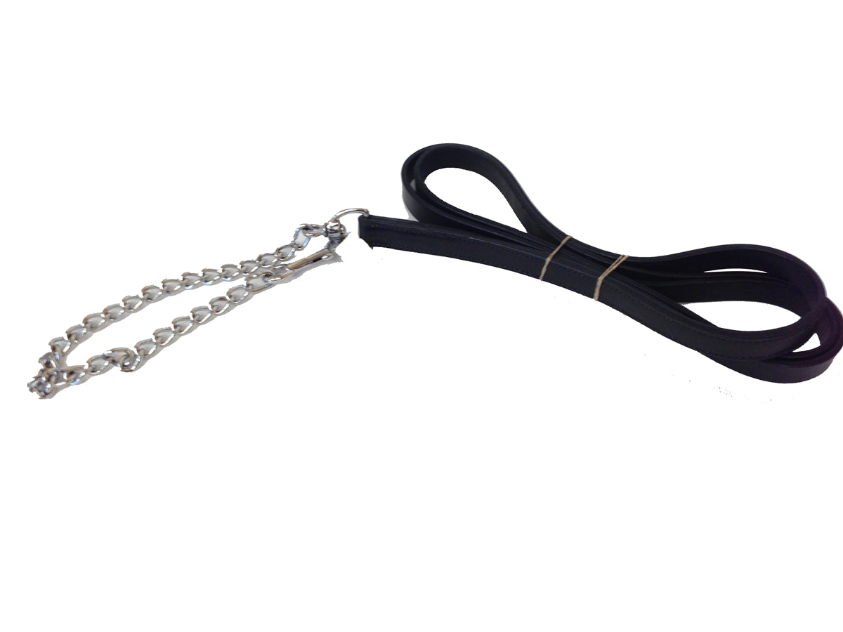 BHS Leather Lead with Silver Chain - Halters and Leads from Baker's ...